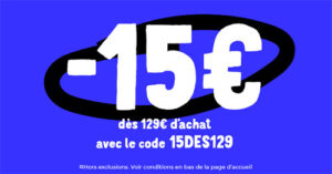 Bon Plan : code promo de 15€ de réduction sur CDiscount